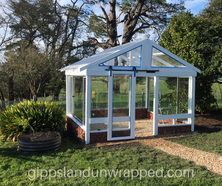 A photo journal of how we built our glasshouse using reclaimed ...