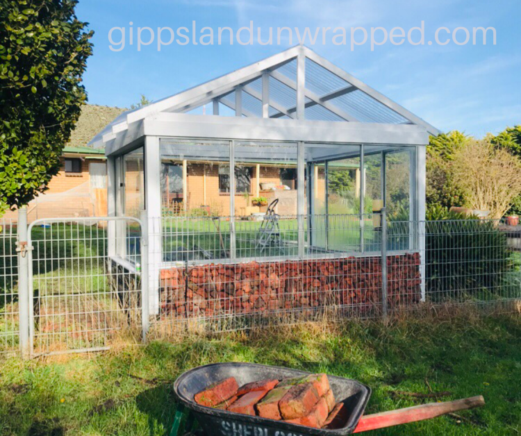 A photo journal of how we built our glasshouse using reclaimed ...